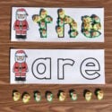 Santa Mini Eraser Letters, Numbers, and Words - Simply Kinder