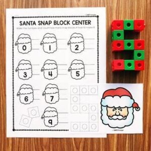 Santa Snap Block Cards - Letters, Numbers, and Sight Words - Simply Kinder