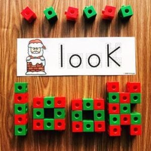 Santa Snap Block Cards - Letters, Numbers, and Sight Words - Simply Kinder