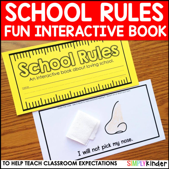 Classroom Rules & Expectations Book, School Rules Activity for Back to ...