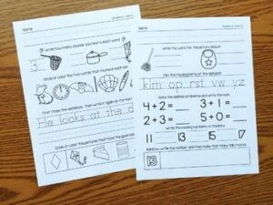 Second Quarter Kindergarten Morning Work - Simply Kinder