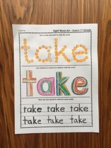 Sight Word Art - Simply Kinder