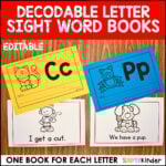 Alphabet Books with Editable Sight Words, Printable Alphabet Sight Word ...