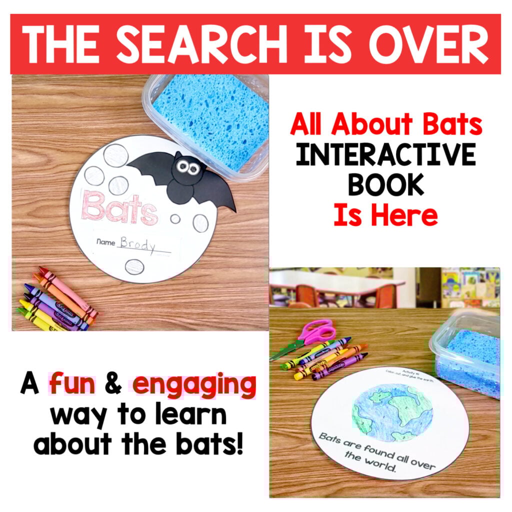 Bats Kindergarten Interactive Book - Simply Kinder