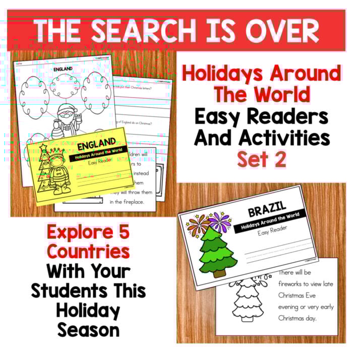 Christmas & Holidays Around the World Informational Easy Readers ...