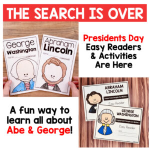 Presidents Day Activities Readers, Abraham Lincoln & George Washington ...