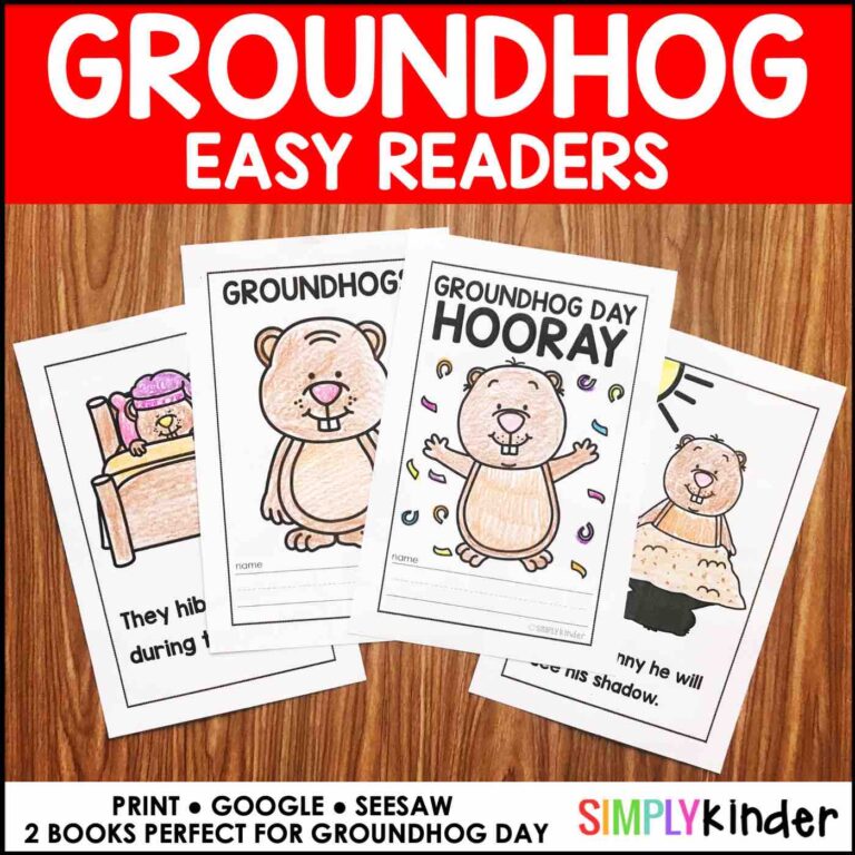 Groundhog Day Reader Print, Seesaw, Google - Simply Kinder
