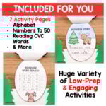 Reindeer Craft Book with Math, Literacy, Writing Activities for ...