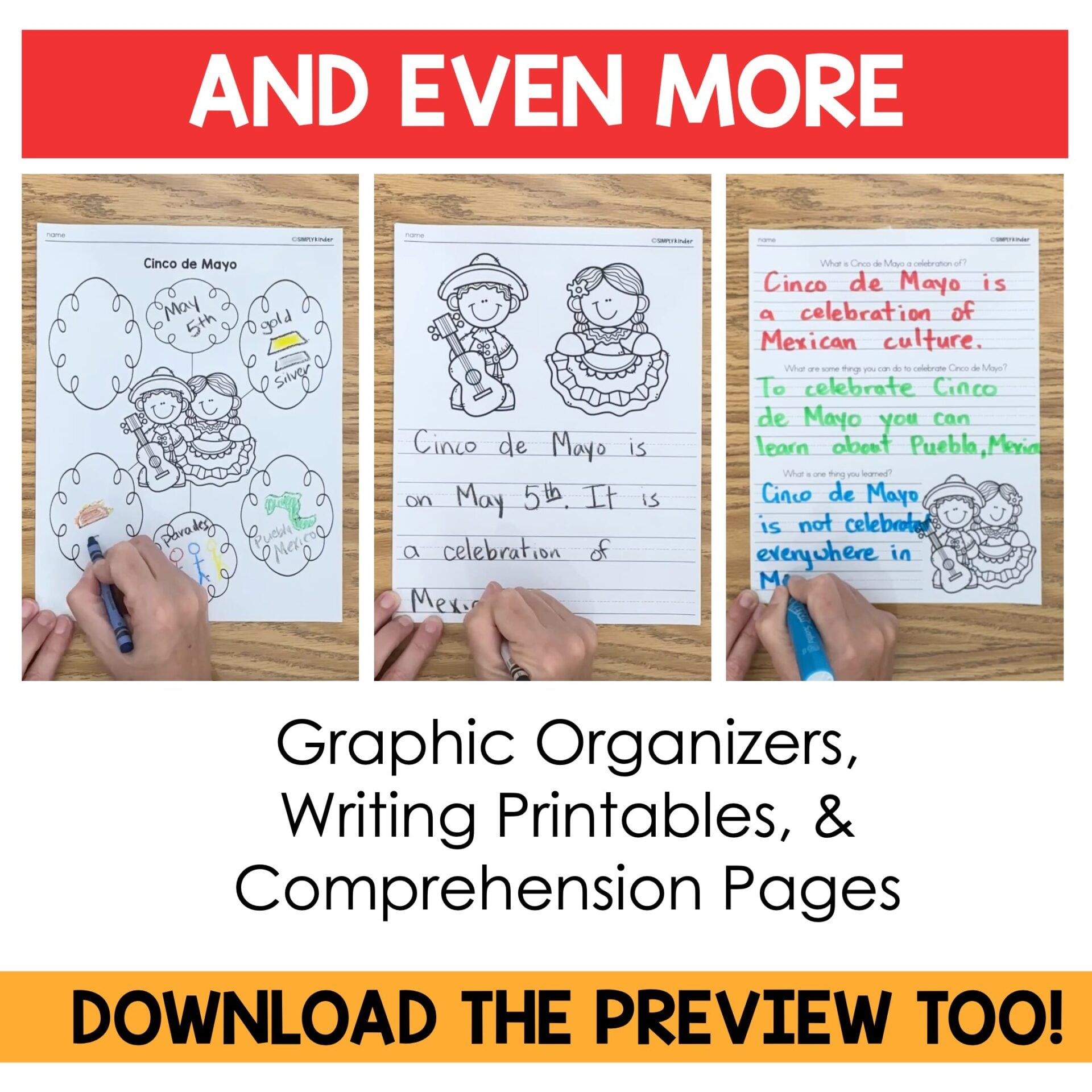 Cinco de Mayo Kindergarten Reading Activity, Nonfiction Reader ...