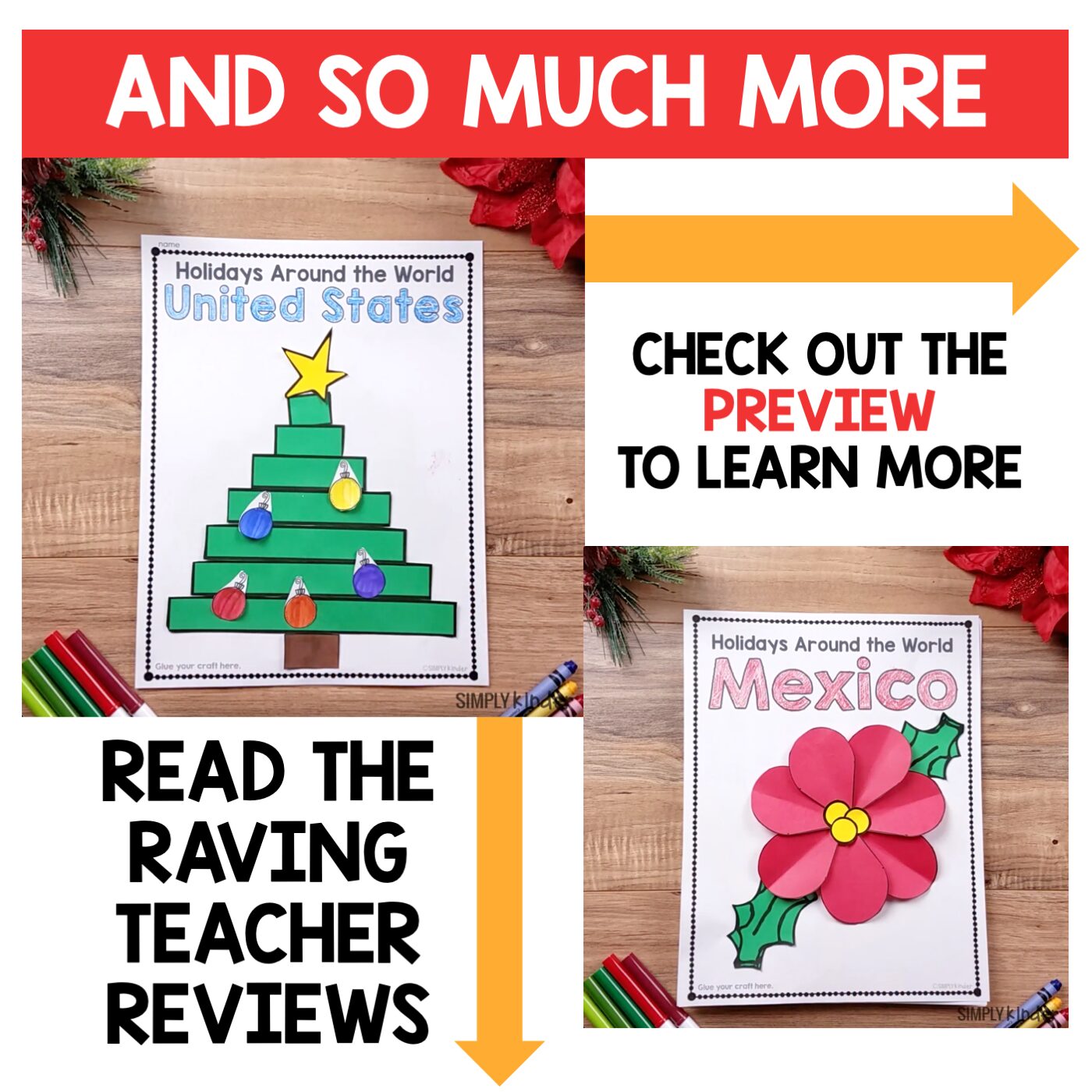 Holidays & Christmas Around The World Research Project & Crafts for ...