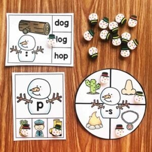 Snowman Mini Eraser Activities - Simply Kinder