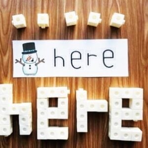 Snowman Snap Block Cards - Letters, Numbers, and Sight Words - Simply ...