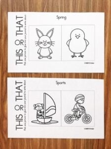 Spring Writing - This or That Writing Prompts - Simply Kinder