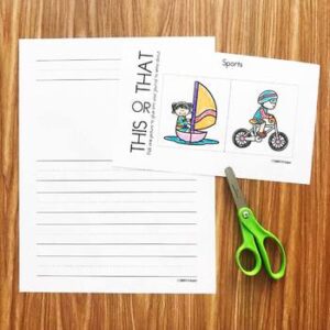 Spring Writing - This or That Writing Prompts - Simply Kinder