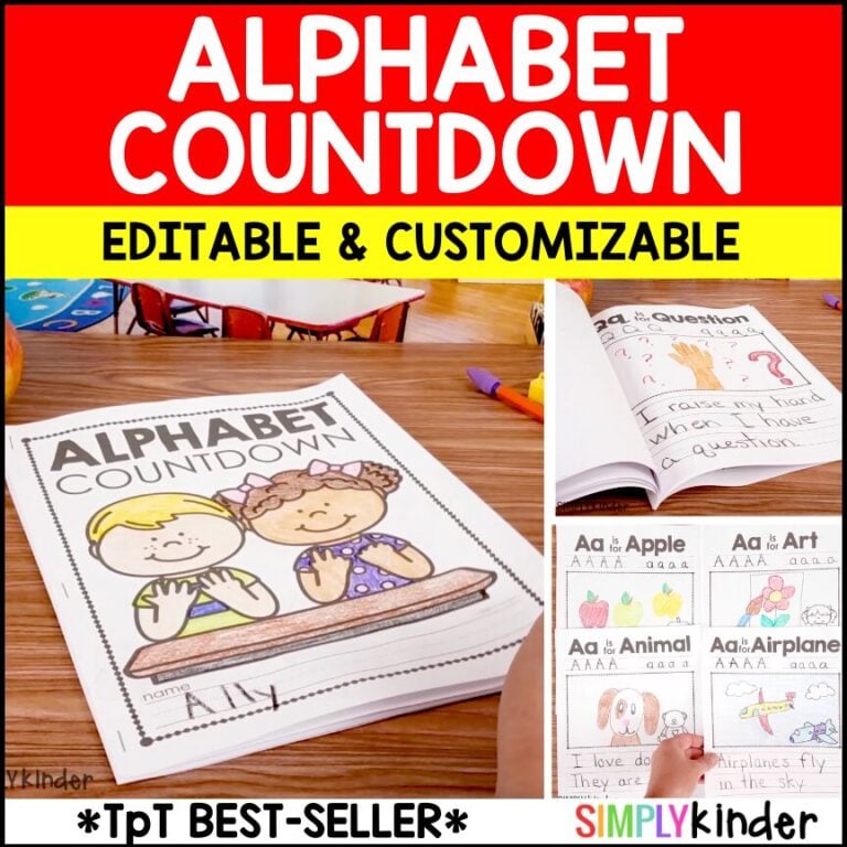 Editable Alphabet Countdown to Summer, Memory Book, Countdown Last Day ...