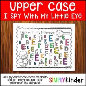 Upper Case I Spy Activities - Simply Kinder