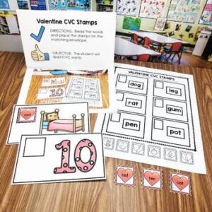 Valentine CVC Stamp Center - Simply Kinder