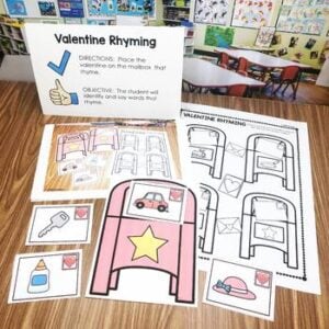 Valentine's Day Rhyming Center - Simply Centers Kindergarten Center ...