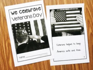 Veterans Day Kindergarten - Nonfiction Book with Activities - Simply Kinder