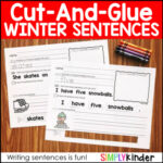 Winter Cut and Glue Sentences - Simply Kinder