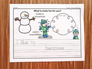 Winter Opinion Writing - Simply Kinder
