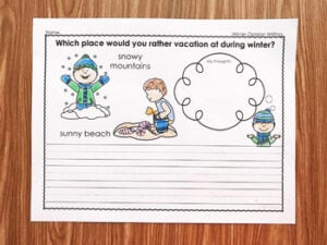 Winter Opinion Writing - Simply Kinder