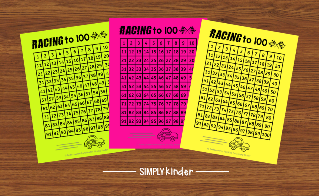 Race to 100: An Awesome Counting Game For Kinders - Simply Kinder