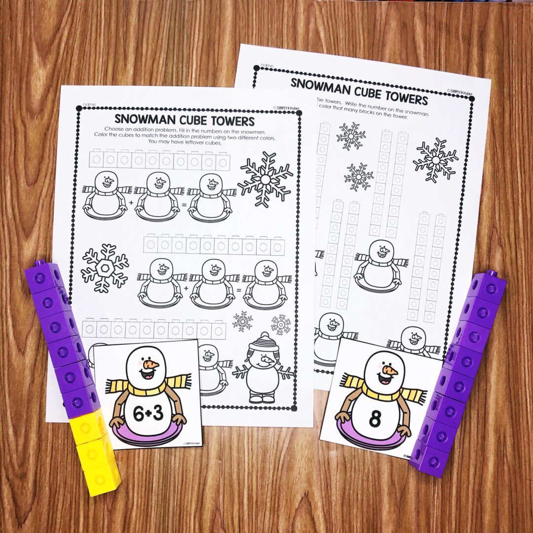 Snowman Cube Towers - Simply Kinder