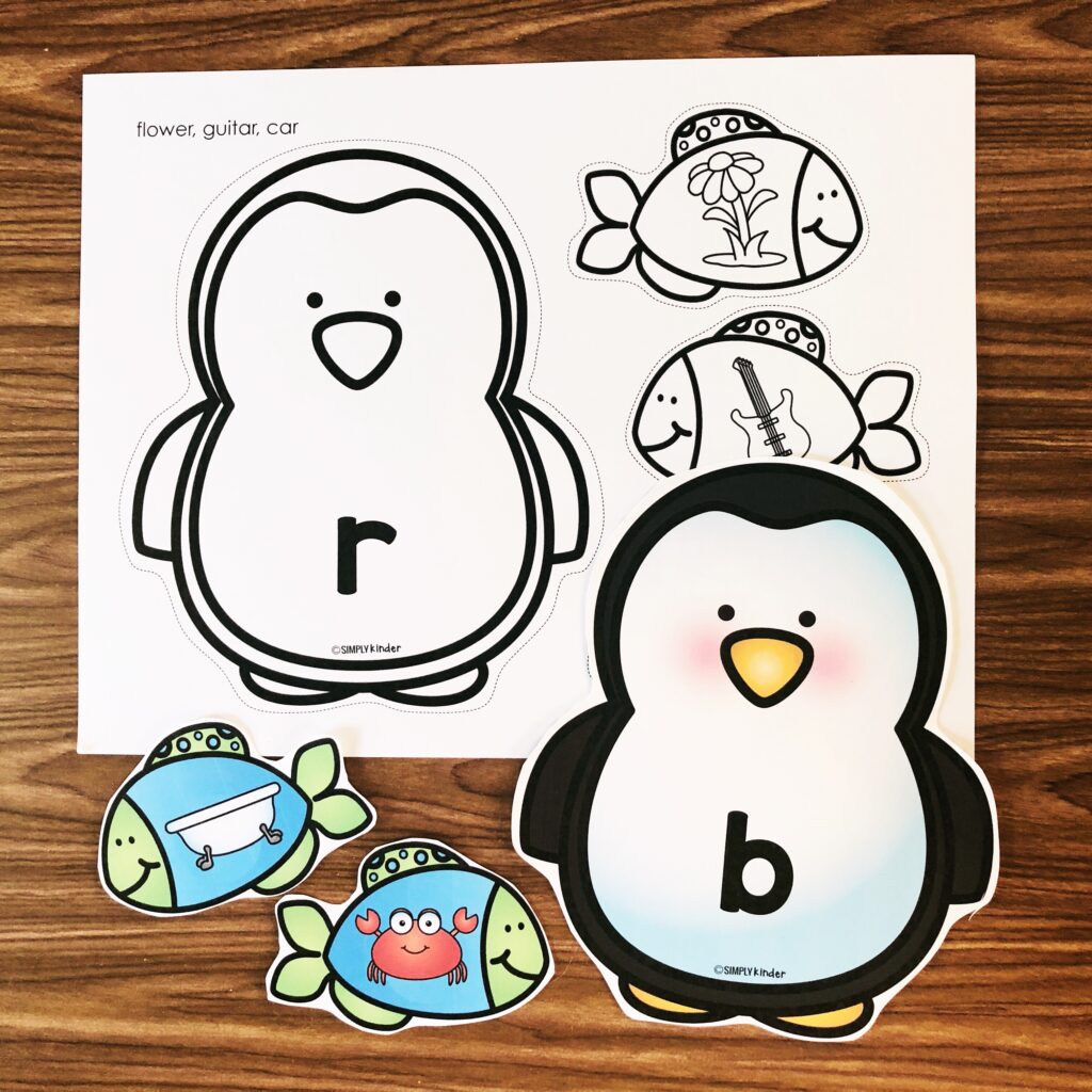 Penguin Ending Sounds - Simply Centers - Simply Kinder