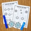 Snowflake Cube Towers - Simply Kinder