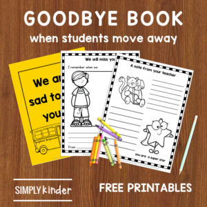 The Goodbye Book: A gift for students moving away - Simply Kinder