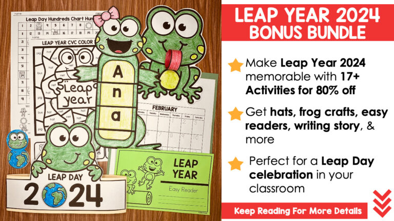 Leap Year 2024 Activities Bundle, Literacy, Math, Crafts, Leap Day ...