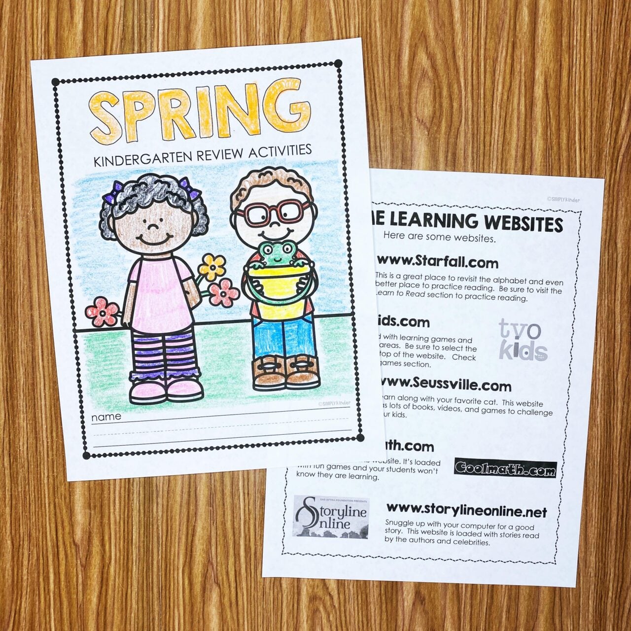 Spring No-Prep Review Packet, Literacy, Math, Writing, for Break ...