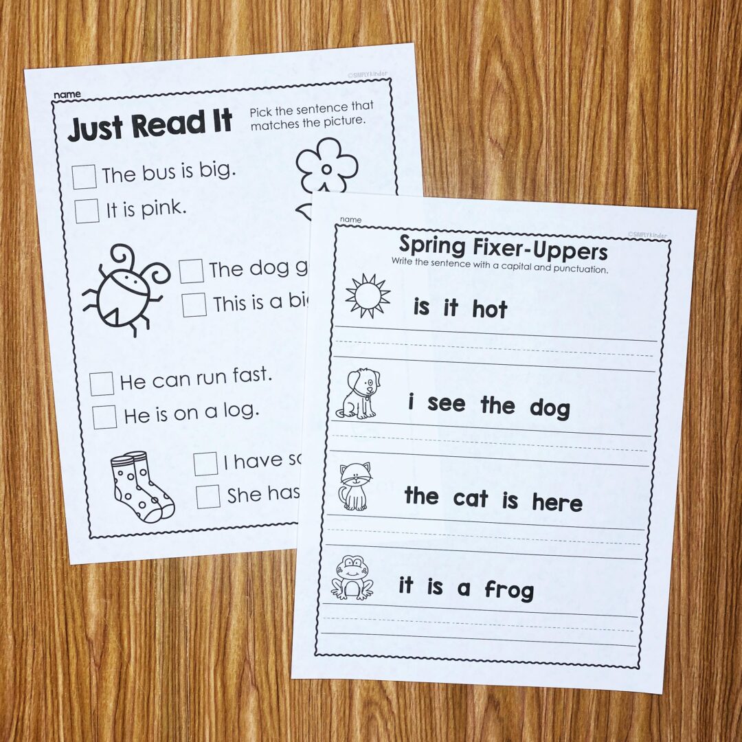 Spring No-Prep Review Packet, Literacy, Math, Writing, for Break ...