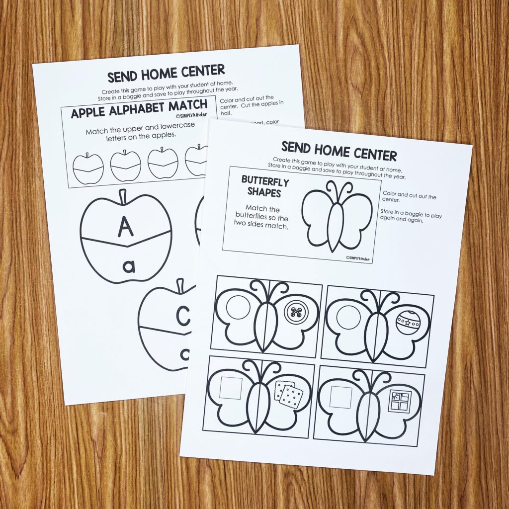 SEND HOME SUB PLANS – PRESCHOOL SET 1 (2 WEEKS) - Simply Kinder