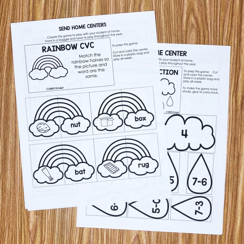 Send Home School Plans Kinder | Quarter 4 Weeks 4-6 - Simply Kinder