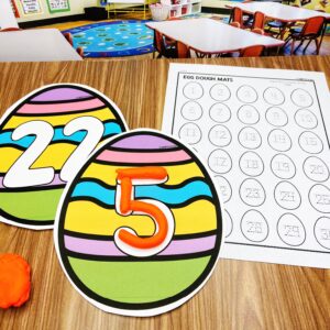 Easter Egg Number Dough Mats - Simply Kinder