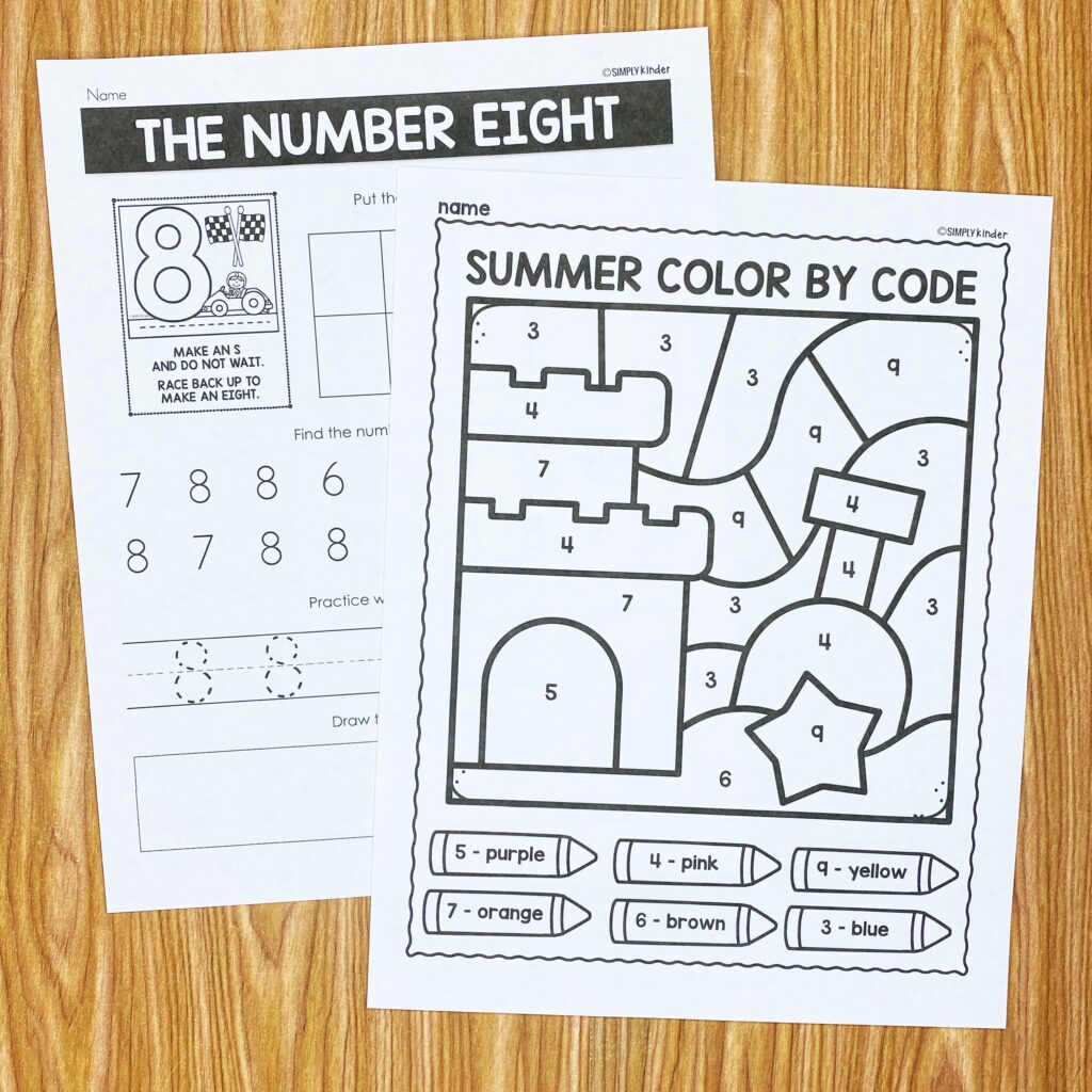 Send Home Sub Plans PRESCHOOL Set 4 (Editable) - Simply Kinder