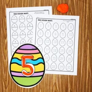 Easter Egg Number Dough Mats - Simply Kinder