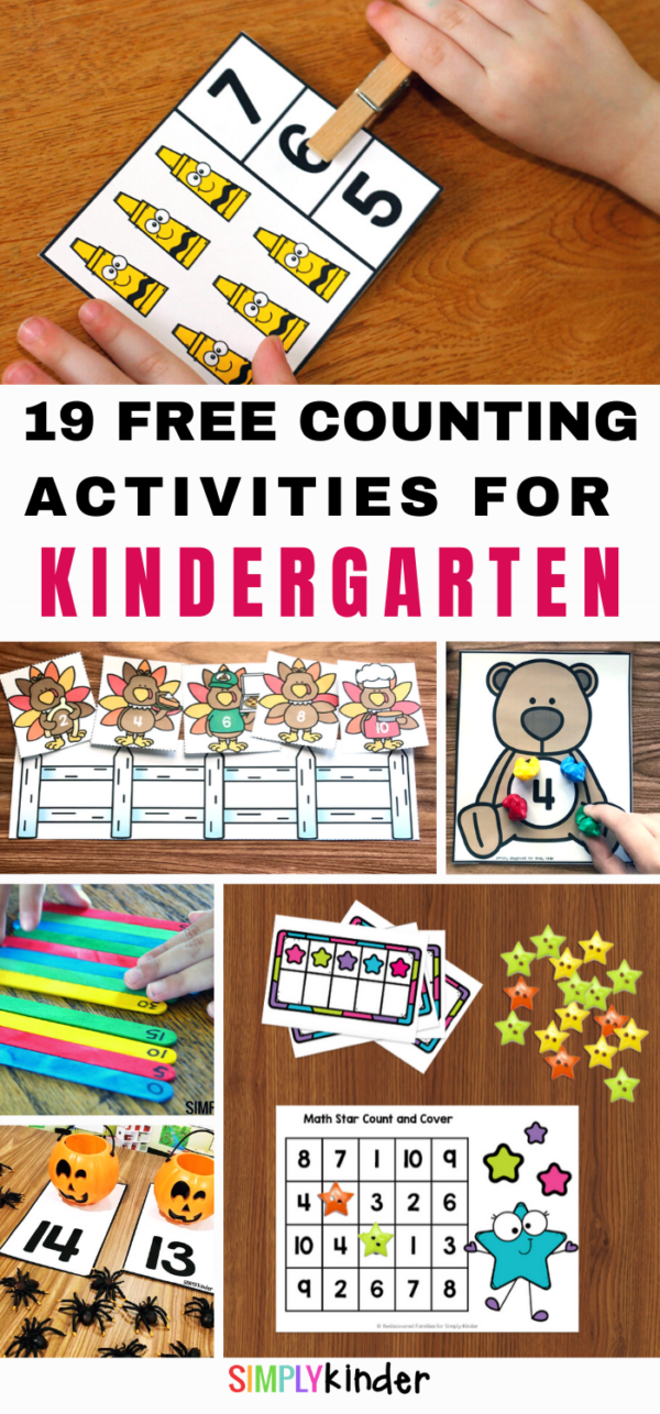 19 Free Counting Activities For Kindergarten - Simply Kinder