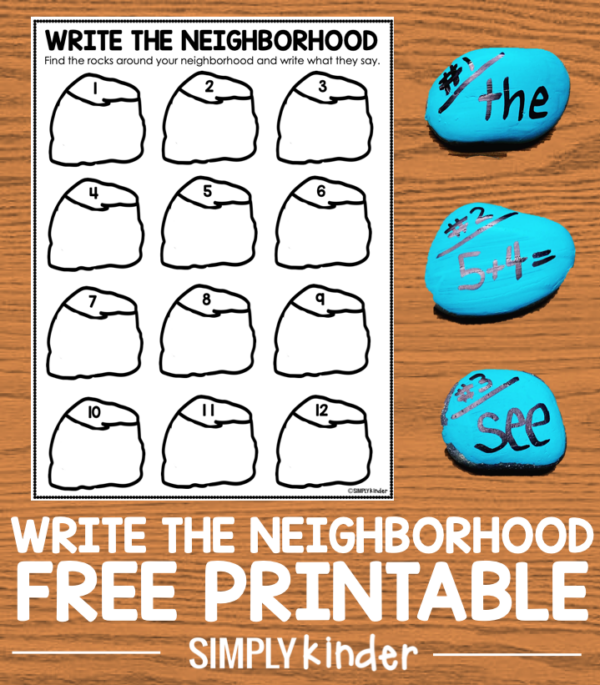Write the Neighborhood Freebie - Simply Kinder