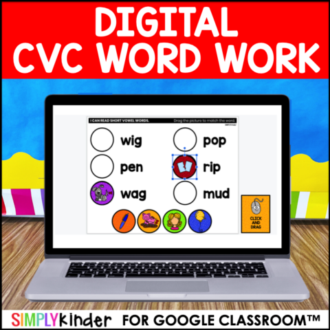 Digital Word Work - CVC for Google & Seesaw - Simply Kinder