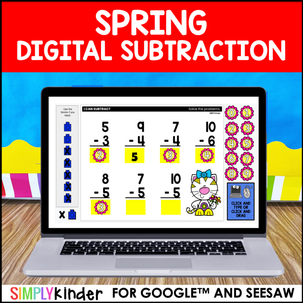 Spring Subtraction for Google & Seesaw - Simply Kinder