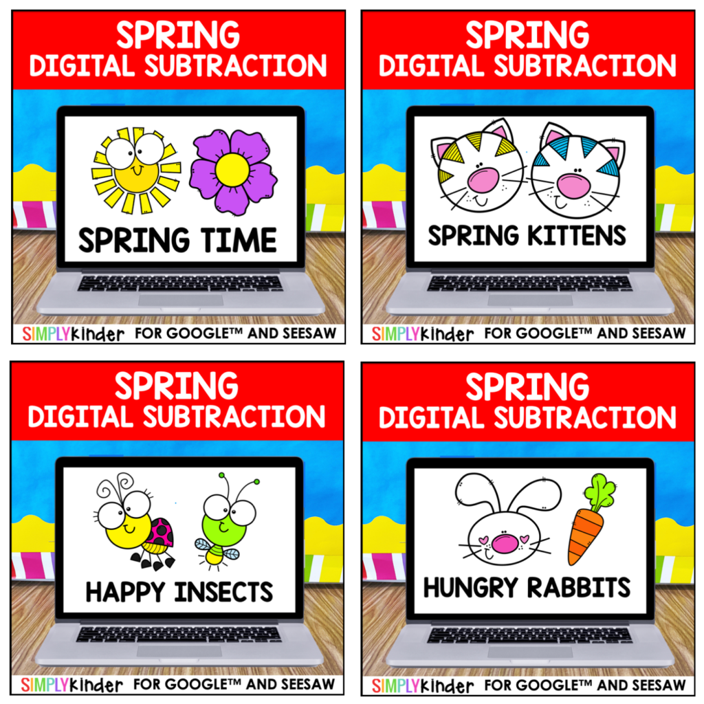 Spring Subtraction for Google & Seesaw - Simply Kinder