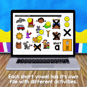 Digital Short Vowel Word Work for Google and Seesaw - Simply Kinder