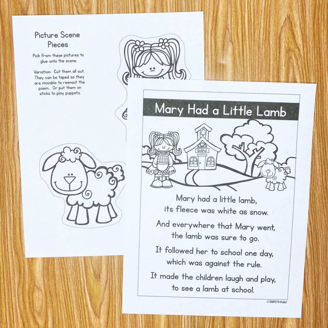 Send Home Sub Plans Preschool Set 5 - Simply Kinder