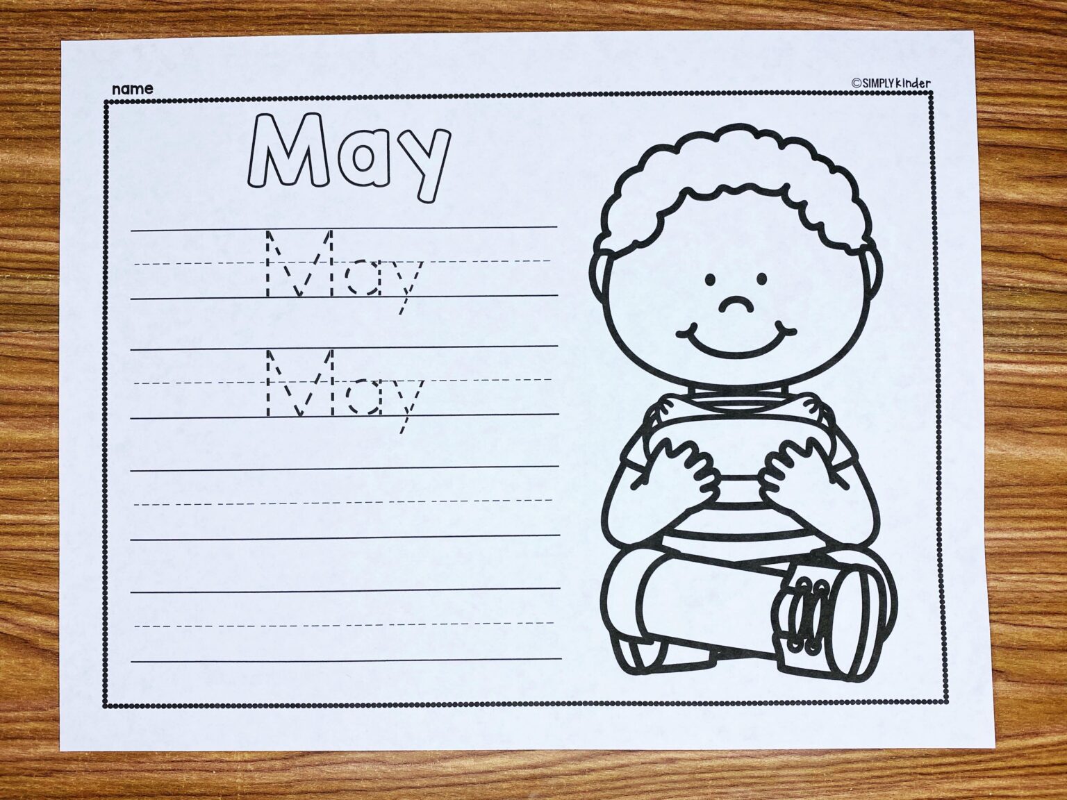 Learn to Write May - Simply Kinder