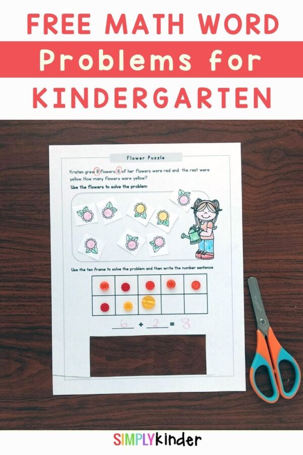Math Word Problems For Kinders to Tackle - Simply Kinder