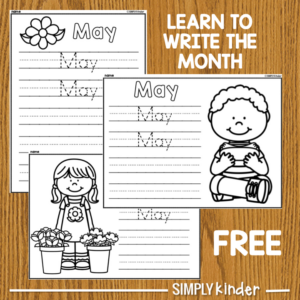 Learn to Write May - Simply Kinder