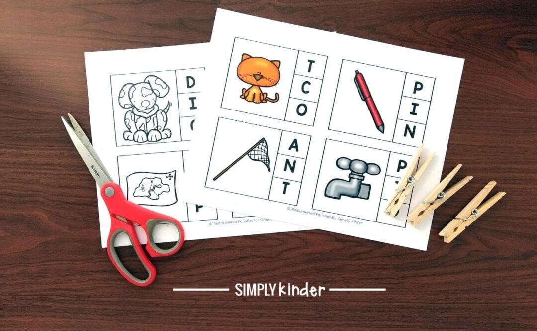 Beginning and Ending Sounds Clip Cards For Kindergarten - Simply Kinder